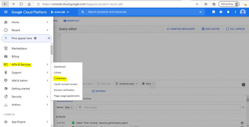 How to connect Azure Data Factory (ADF) to Google BigQuery